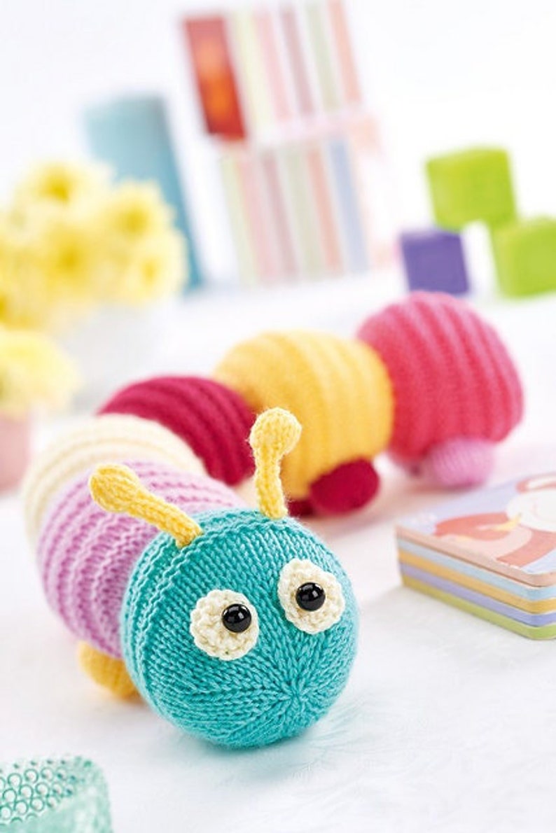 Happy Caterpillar Toy Knitting Pattern - Etsy UK