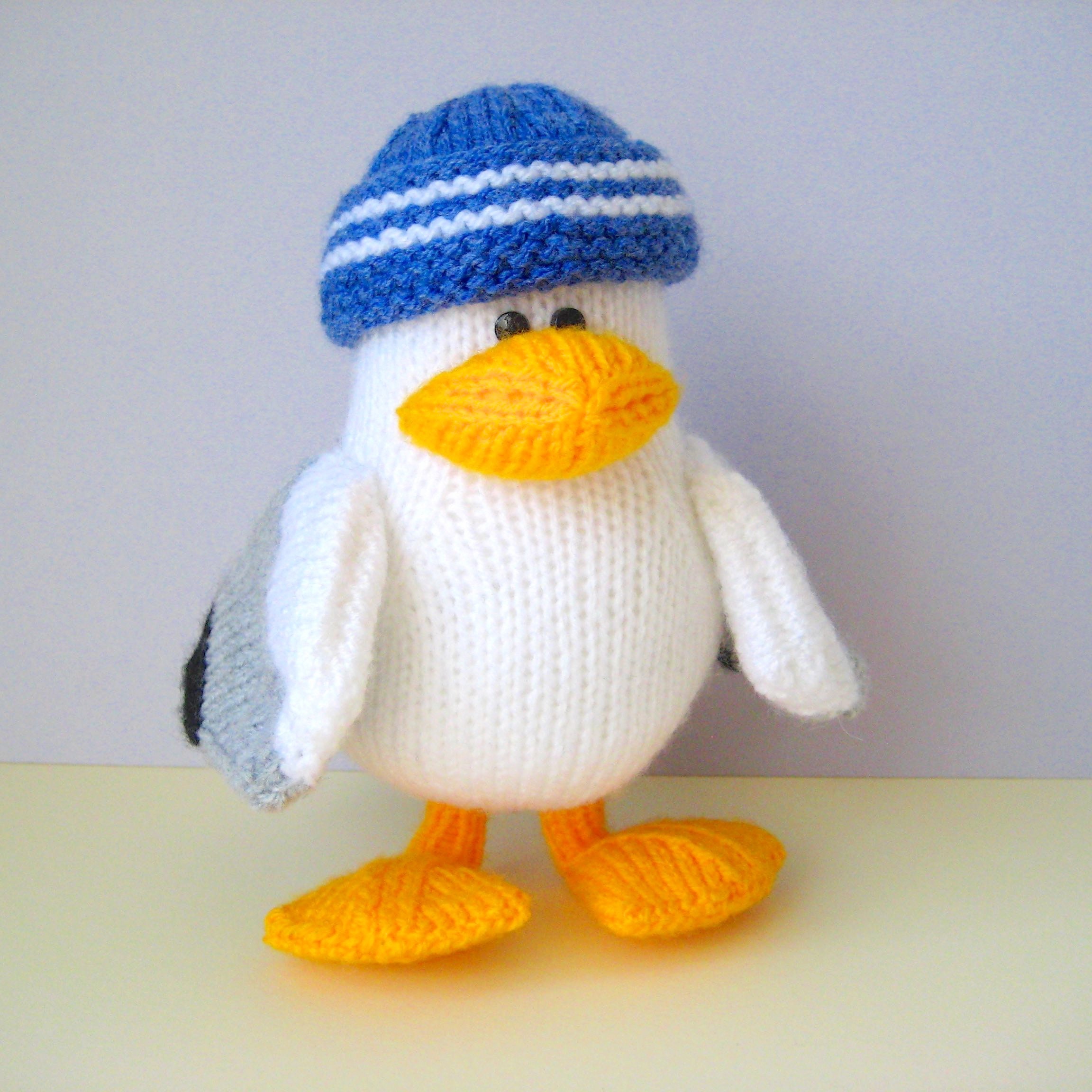 Sid the Seagull Toy Knitting Patterns | Etsy UK