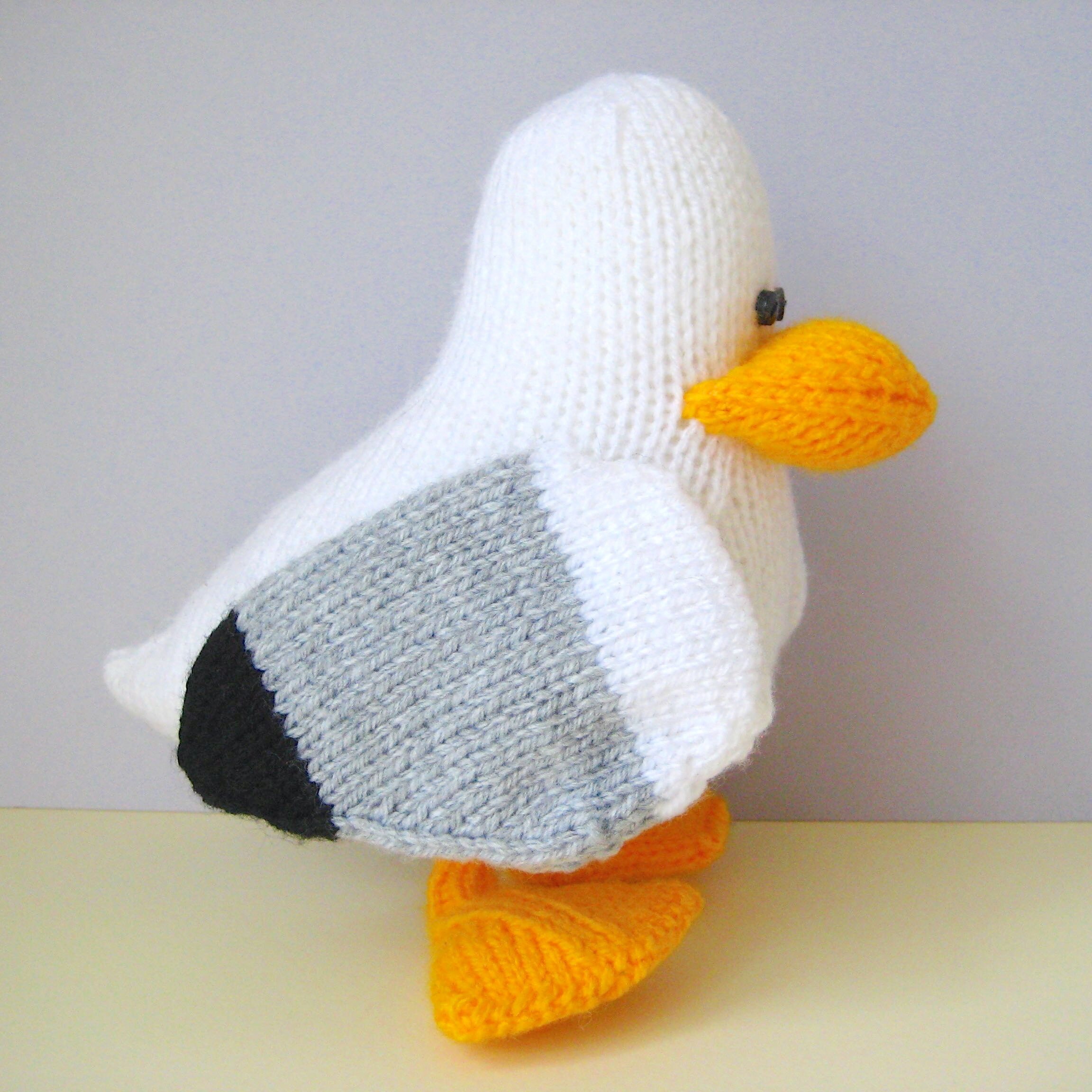 Sid the Seagull Toy Knitting Patterns | Etsy UK