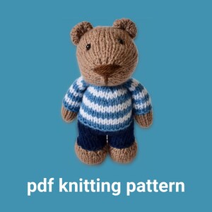 Little Tommy Bear Toy Knitting Patterns - Etsy