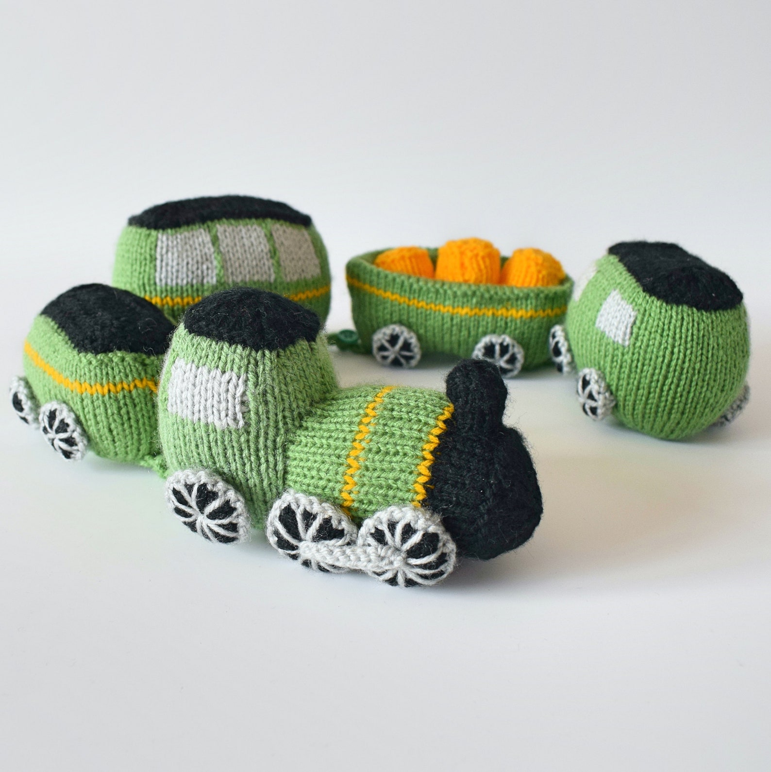 Toy Train Set Knitting Pattern | Etsy