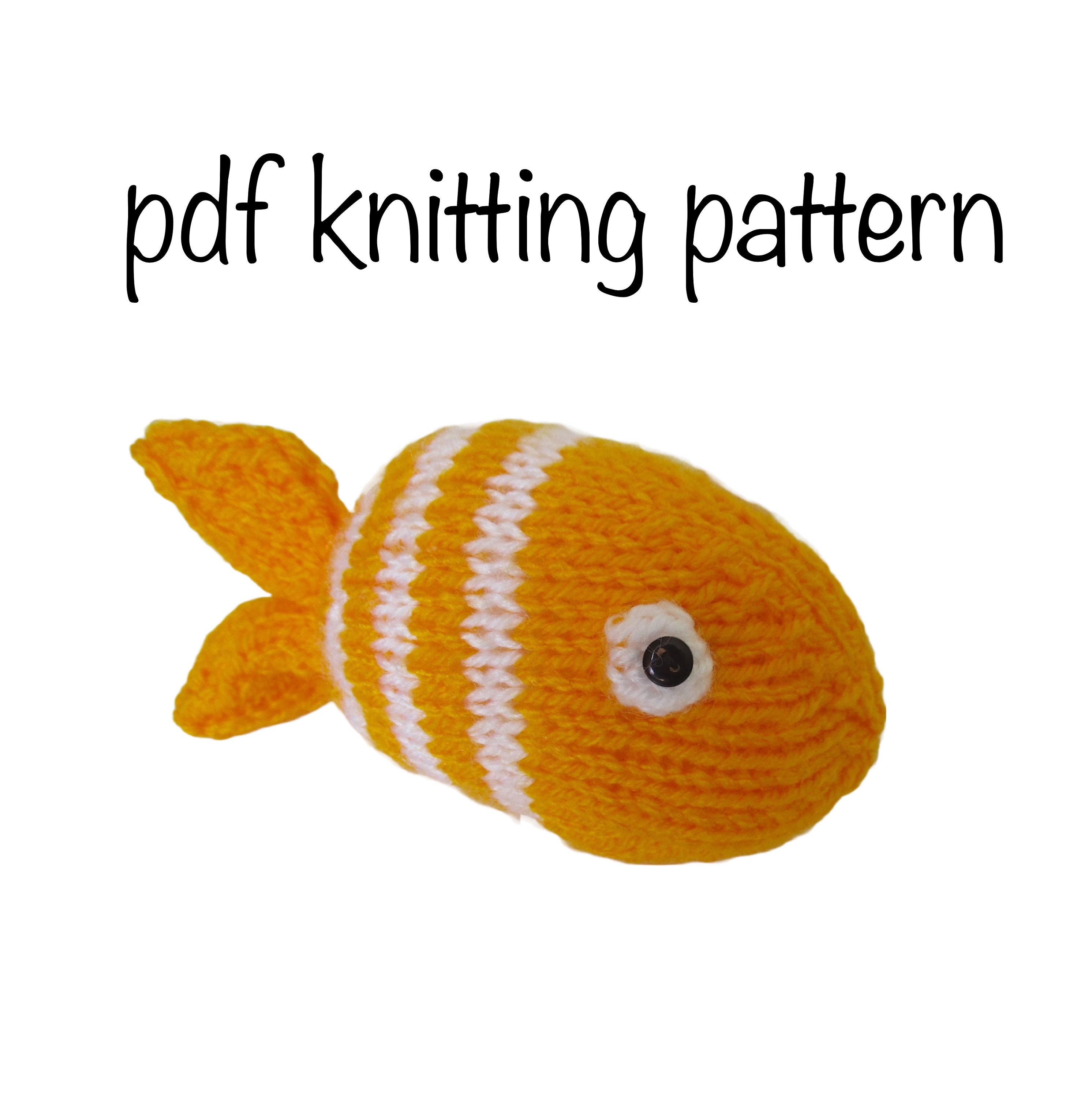 Fishy Wishy Toy Knitting Pattern - Etsy