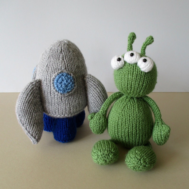 Alien Adventure toy knitting patterns | Etsy