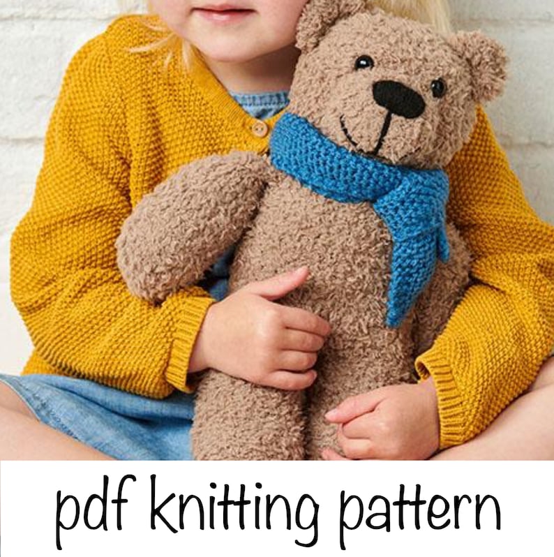 Benji Bear Toy Knitting Pattern - Etsy