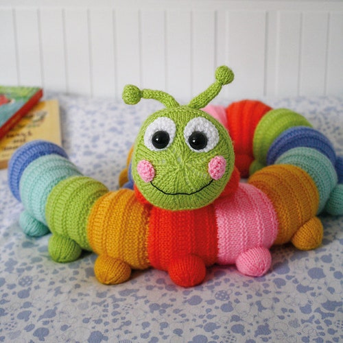 Happy Caterpillar Toy Knitting Pattern - Etsy UK