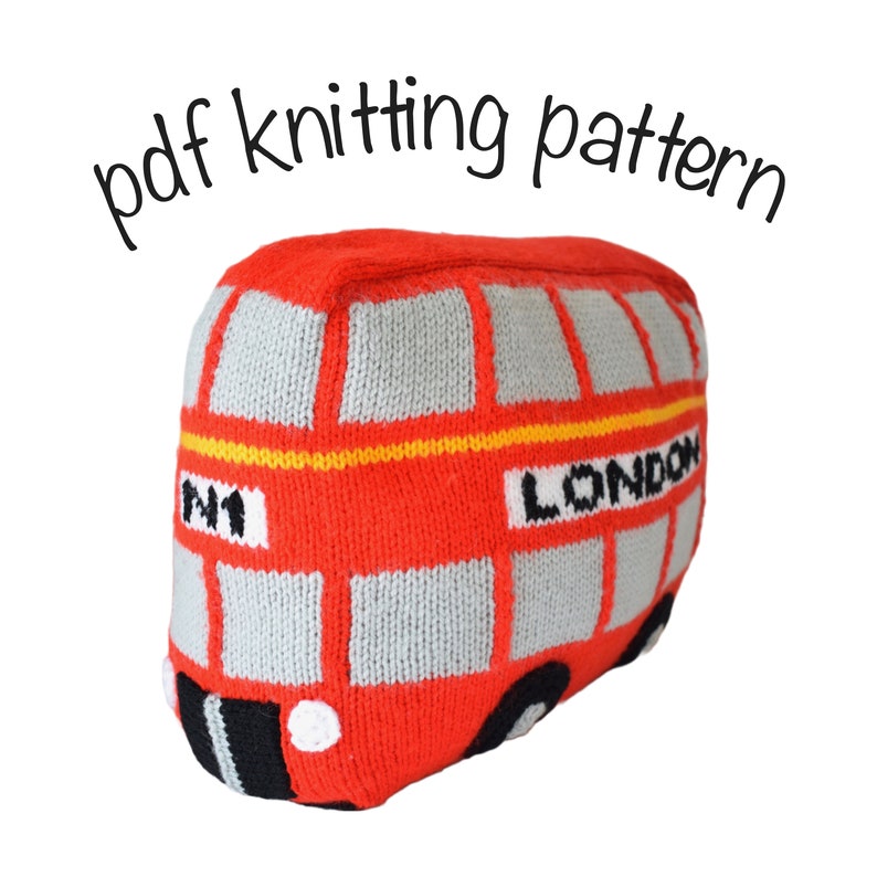 London Bus Cushion Knitting Pattern - Etsy