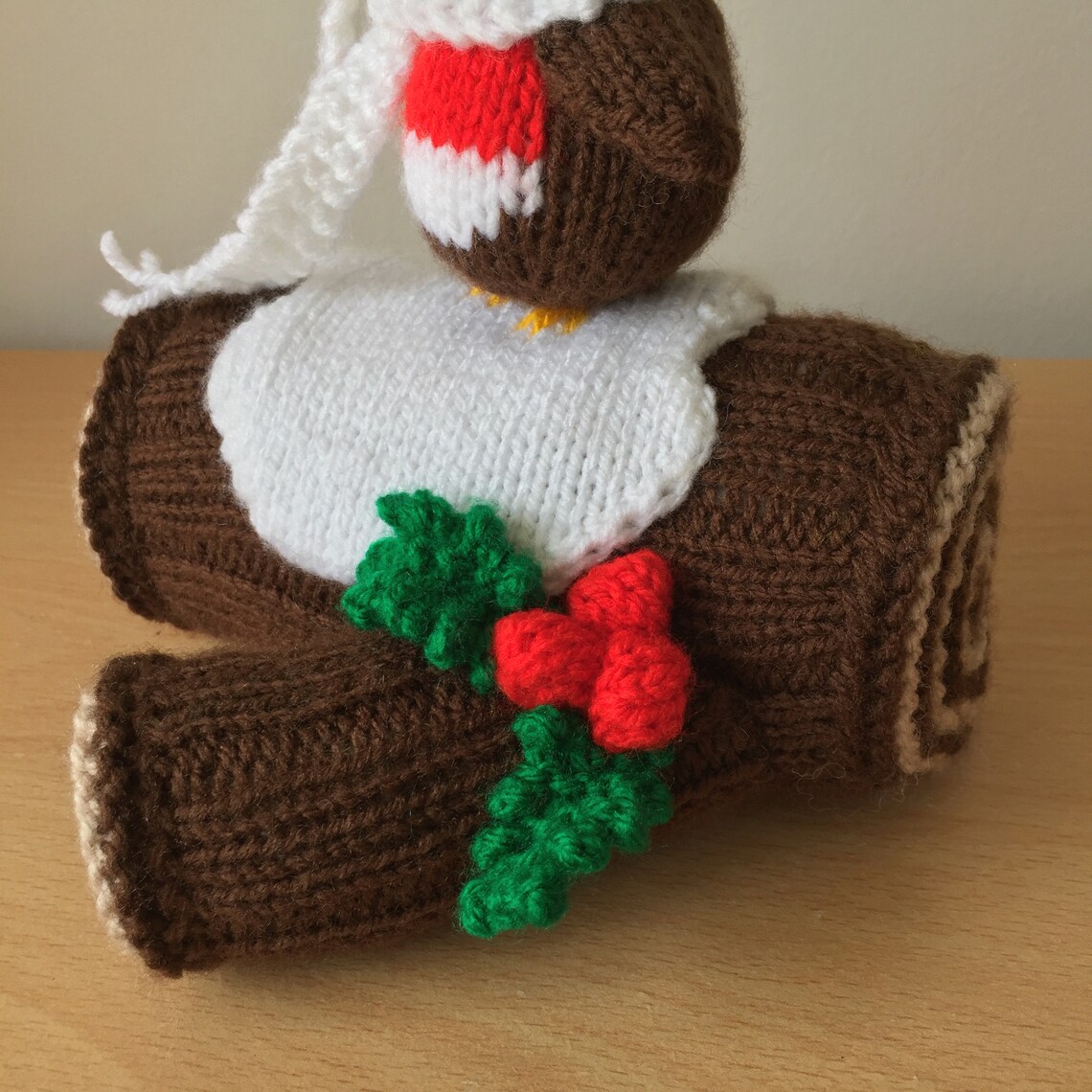 Yule Log Christmas Decoration Knitting Pattern - Etsy