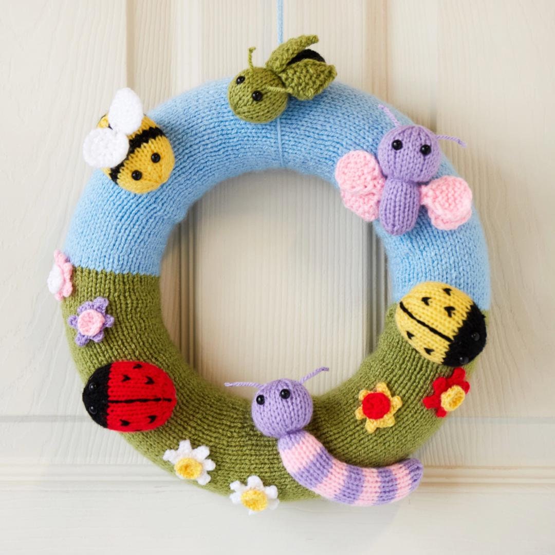 Love Bugs Spring Wreath Knitting Pattern PDF - Etsy