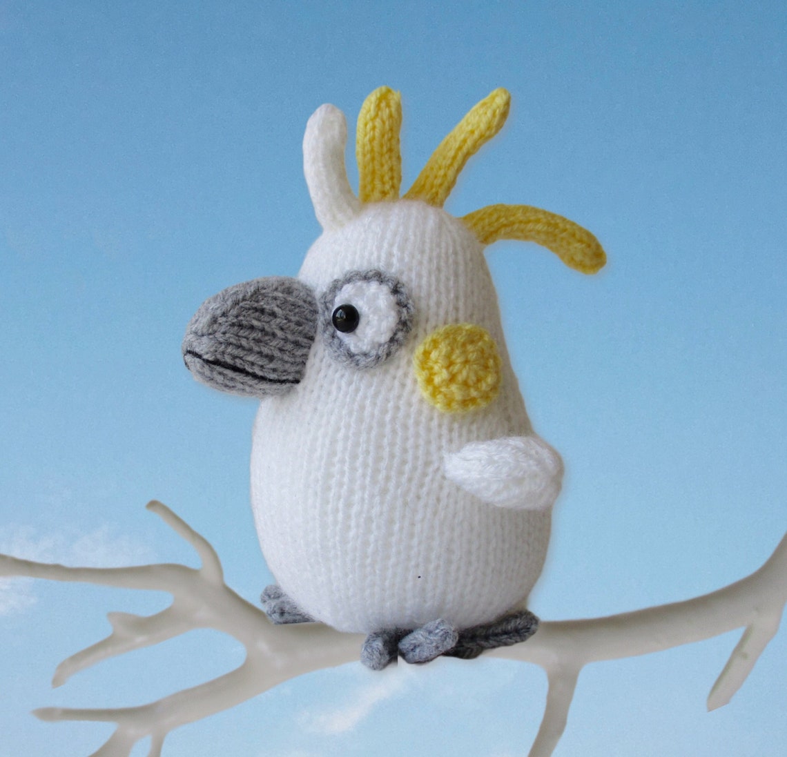 Colin the Cockatoo Knitting Pattern - Toy Bird - PDF Download - Etsy