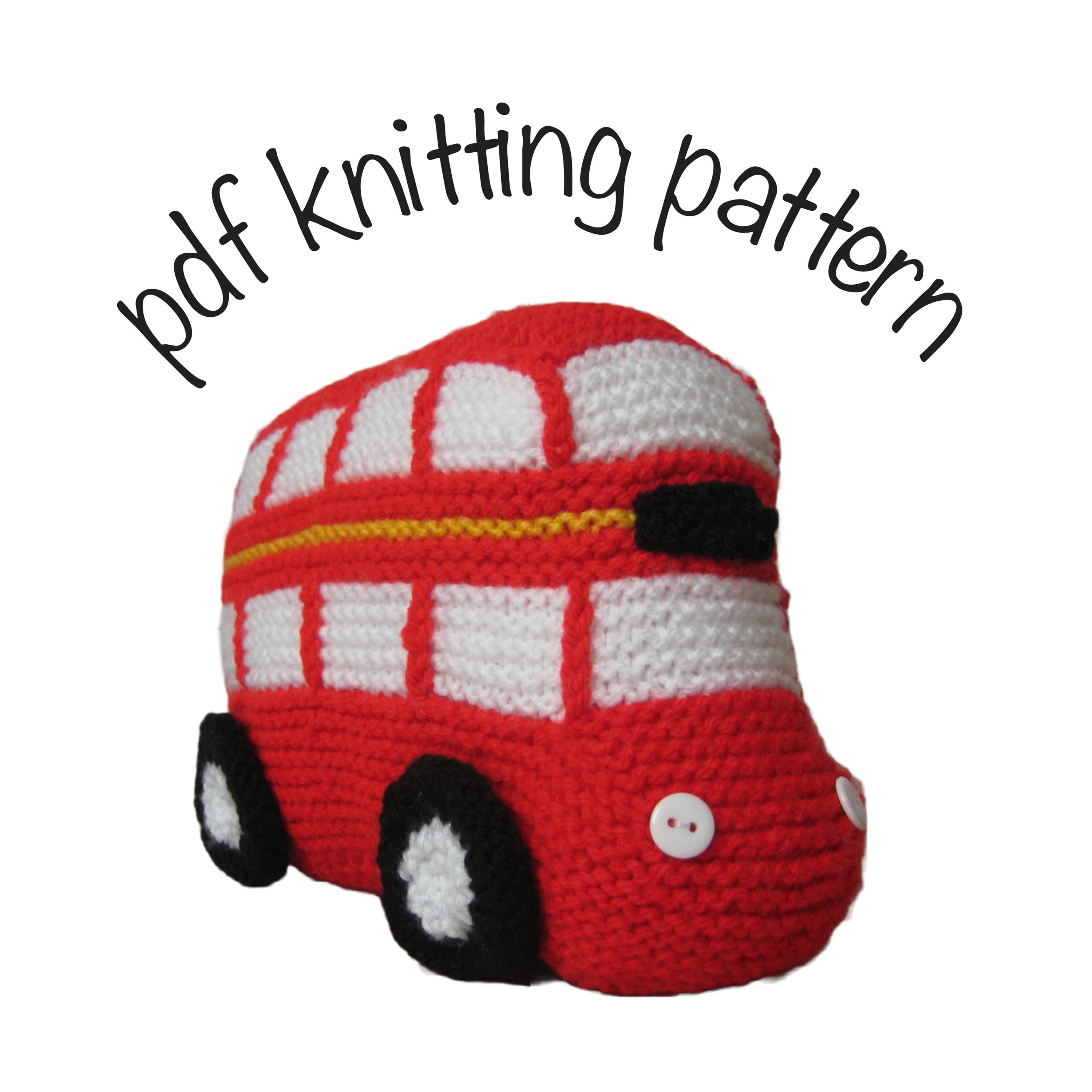 London Bus Toy Knitting Pattern - Etsy