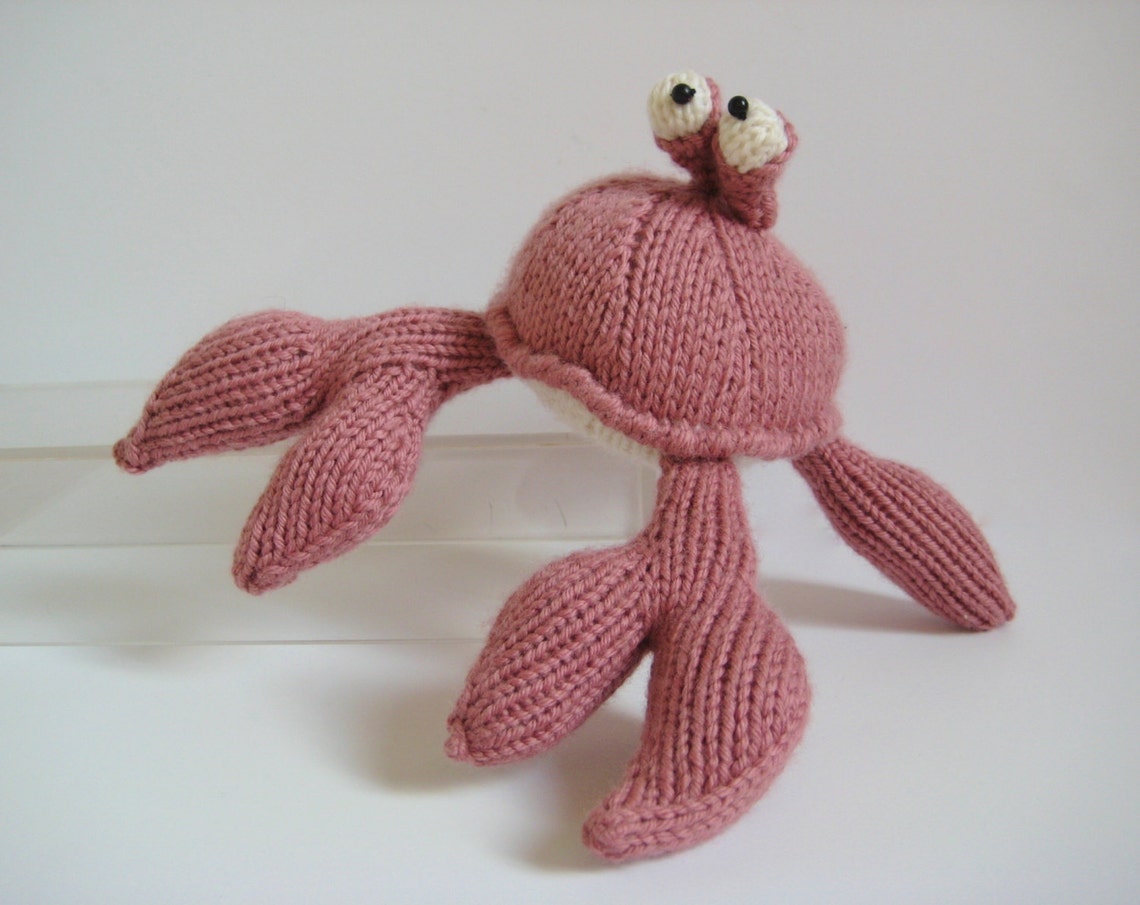 Pinky the Crab Toy Knitting Pattern - Etsy
