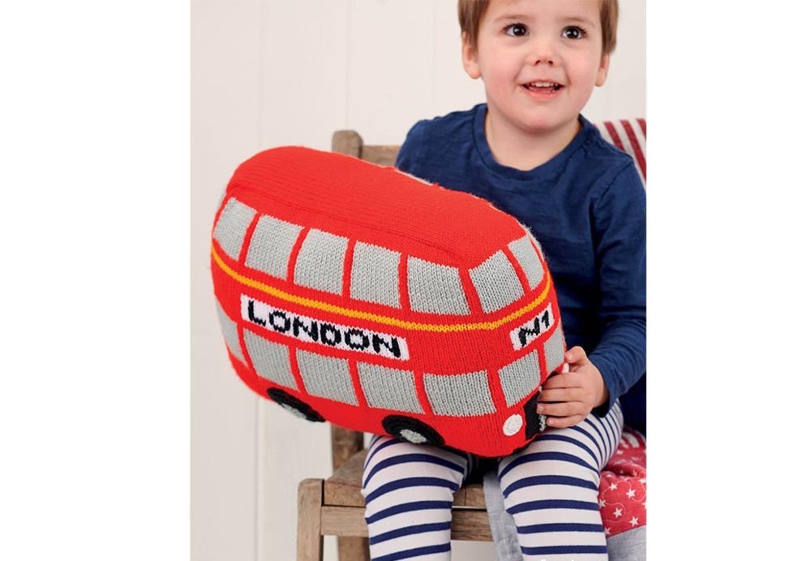 London Bus Cushion knitting pattern | Etsy