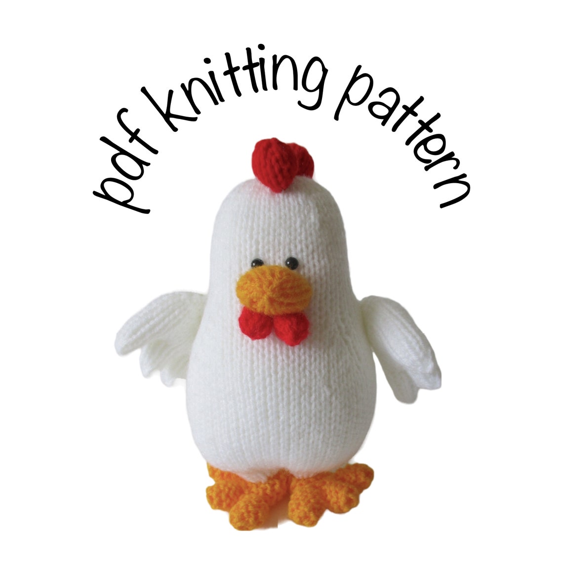 Cooper the Chicken Toy Knitting Pattern - Etsy