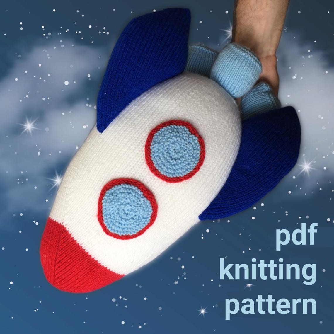 Rocket Cushion Toy Knitting Pattern - Etsy