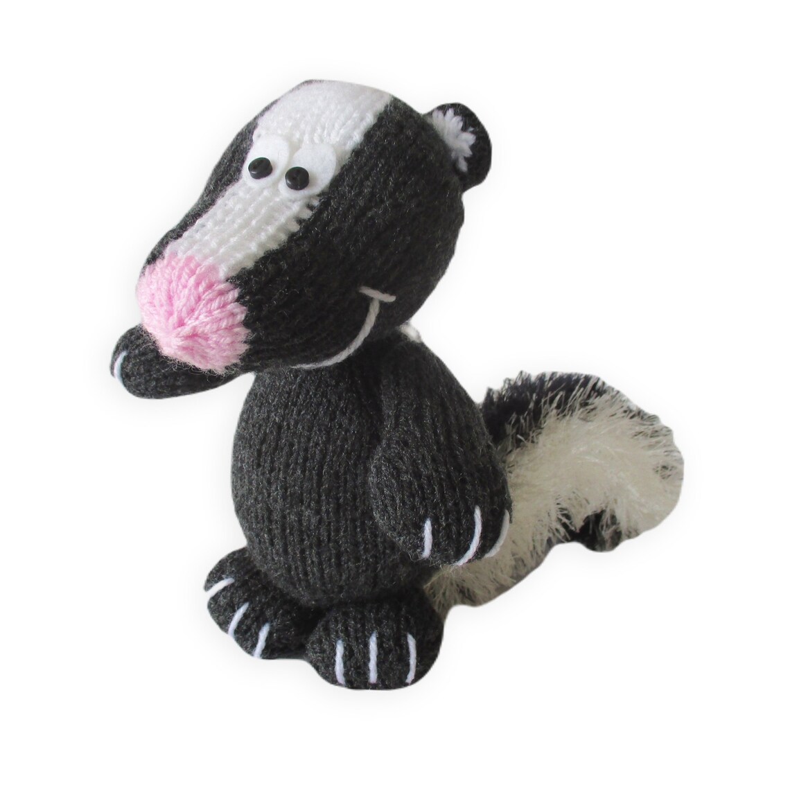 Cyril the Skunk Toy Knitting Patterns - Etsy
