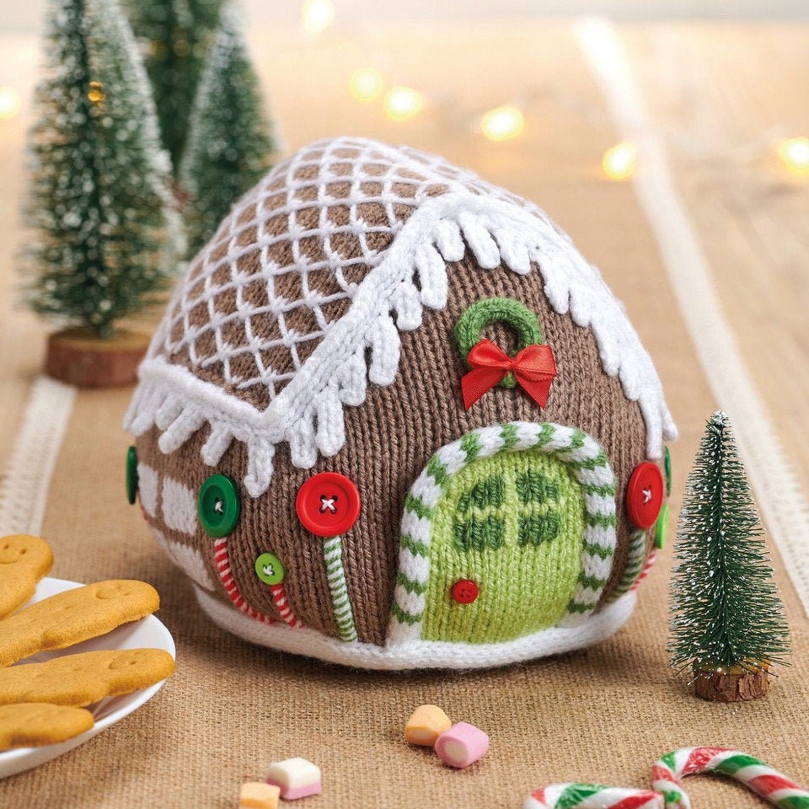 Gingerbread House Knitting Pattern | Etsy