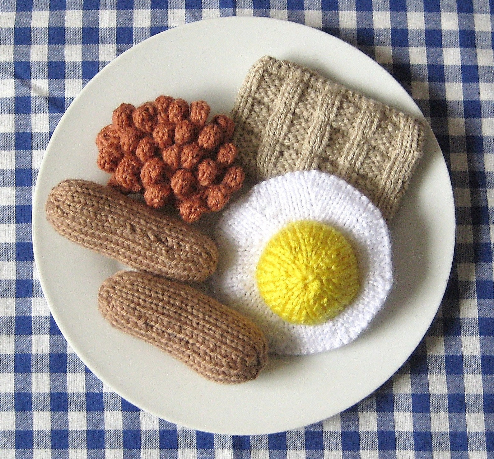 Big Breakfast Toy Food Knitting Patterns - Etsy