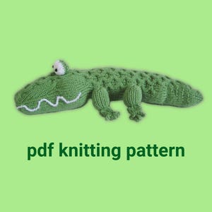 Miles the Crocodile Toy Knitting Pattern - Etsy