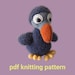 Knitting Pattern: "dodo" Toy Bird in Boucle Yarn by Amanda Berry (PDF ...