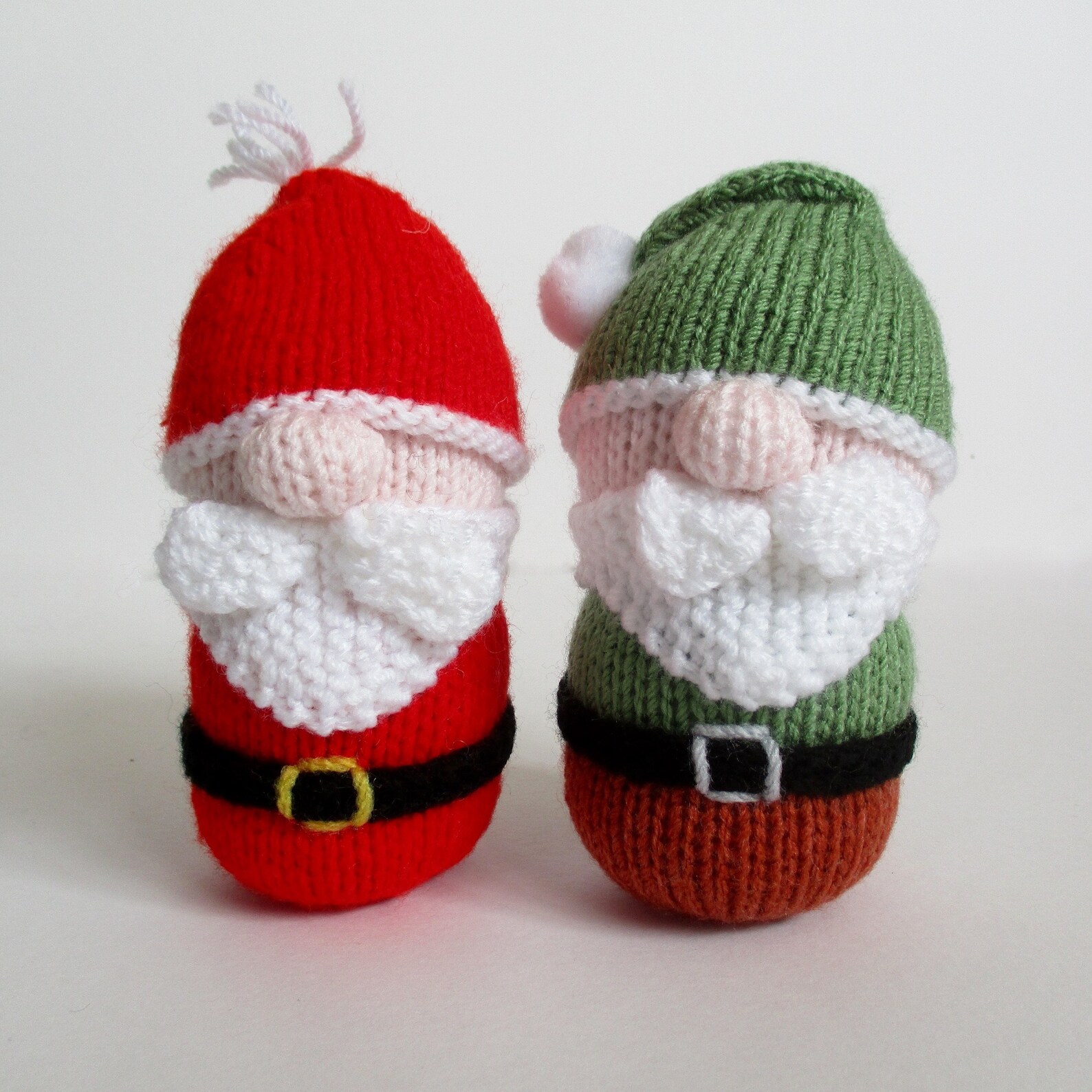 Santa and Gnome Toy Doll Knitting Patterns - Etsy