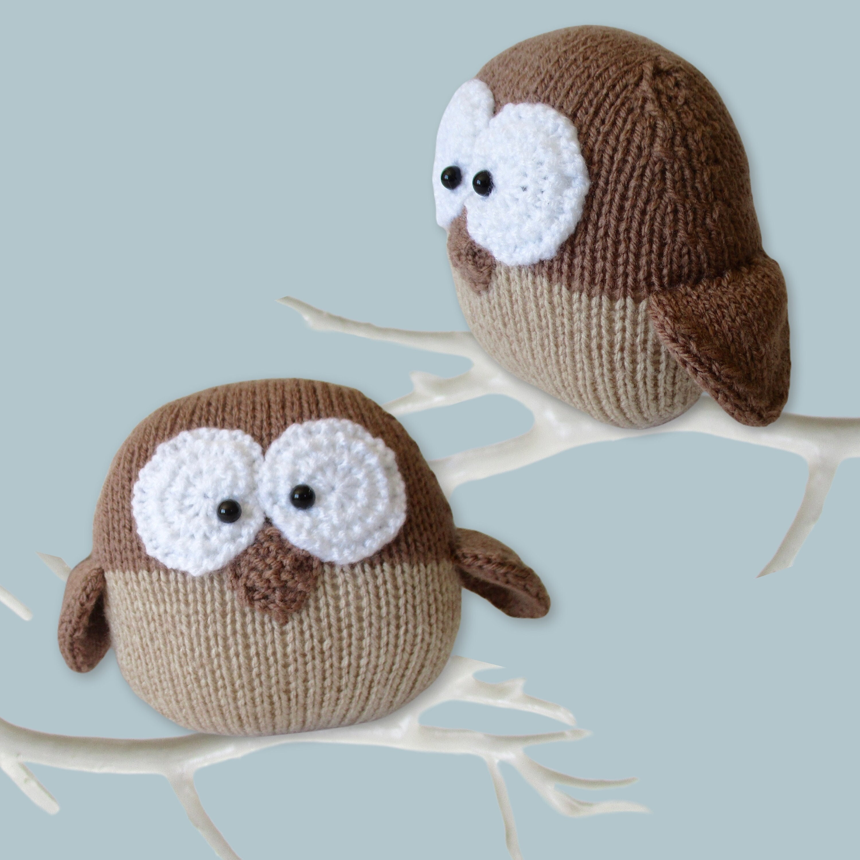 Barney Owl Toy Knitting Pattern - Etsy