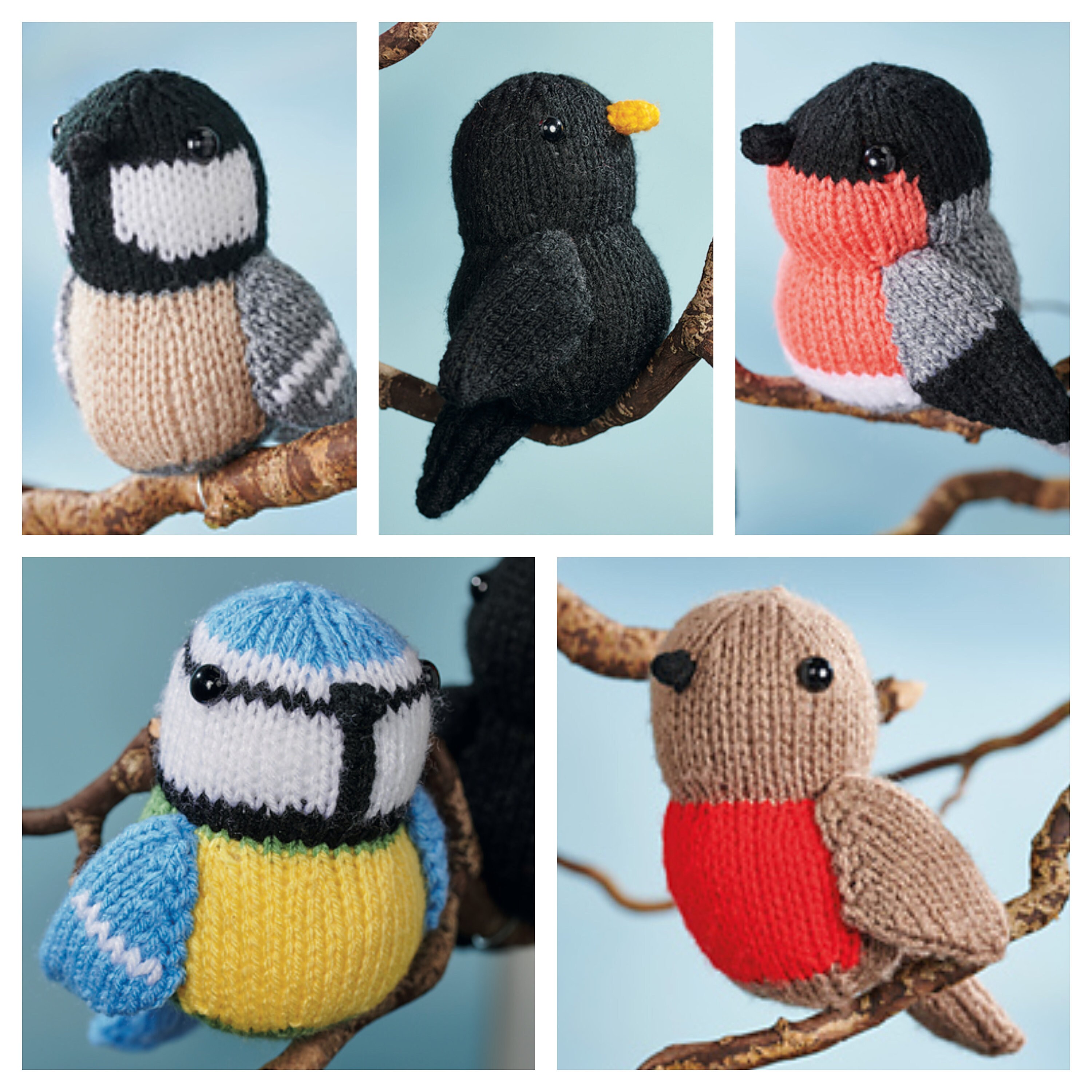Knitting Pattern: "british Birds" 5 Toys (PDF Download File) - Etsy UK
