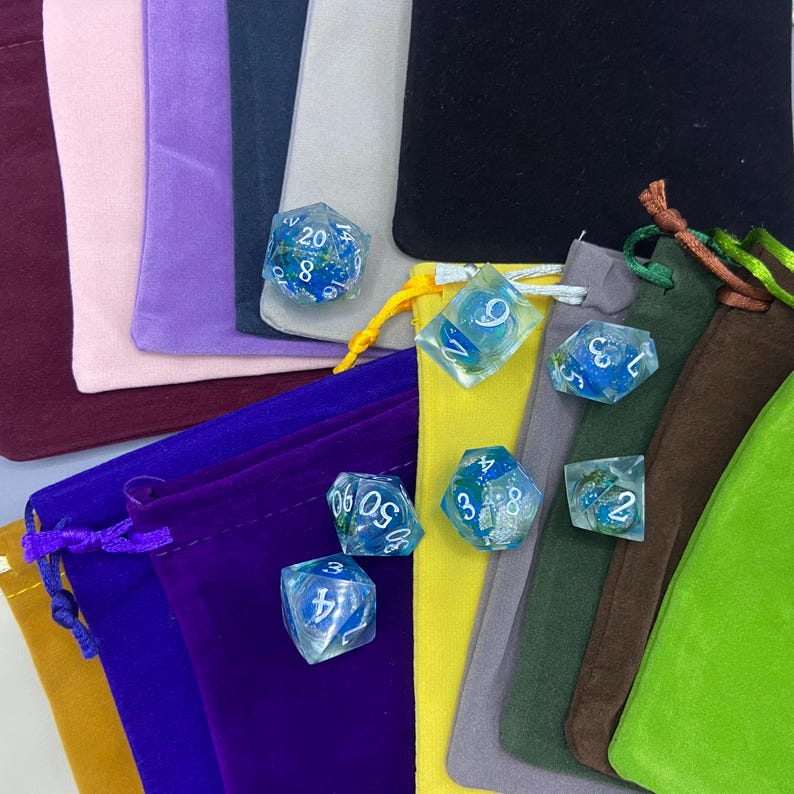 Deep Sea RPG Dice, Sharp Edge Dnd Dice, Resin Polyhedral Dice, Ocean ...