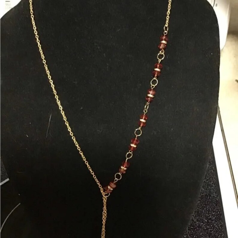 Gold Chain With Crystal Necklace 4 Colors Available - Etsy