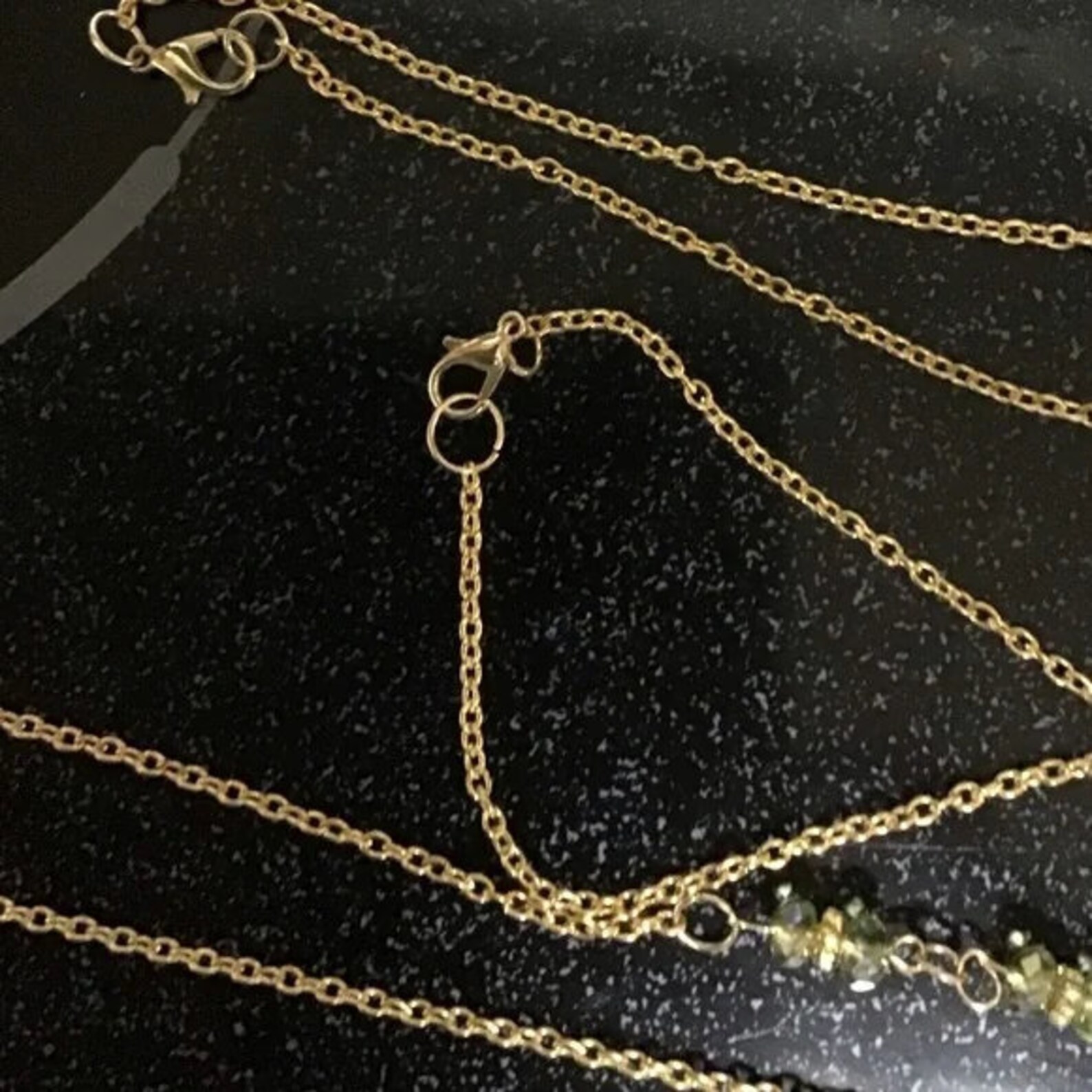 Gold Chain With Crystal Necklace 4 Colors Available - Etsy