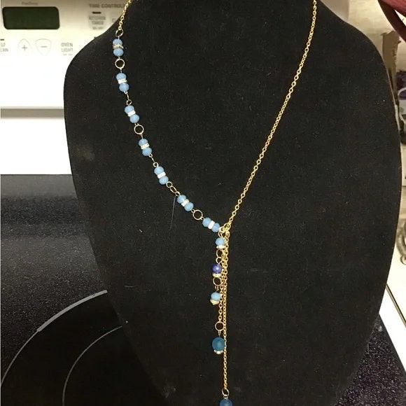 Gold Chain With Crystal Necklace 4 Colors Available - Etsy