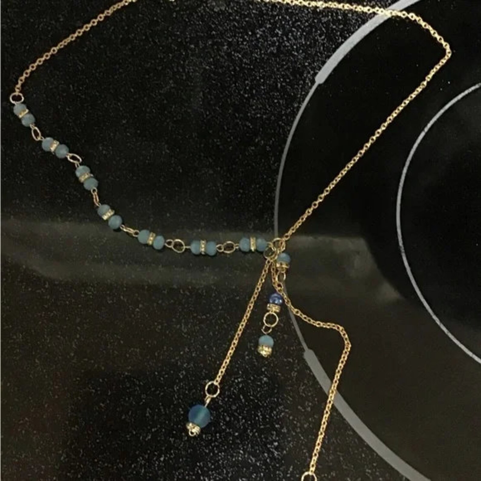 Gold Chain With Crystal Necklace 4 Colors Available - Etsy