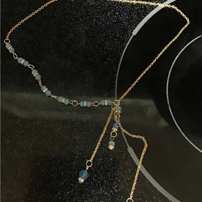 Gold Chain With Crystal Necklace 4 Colors Available - Etsy