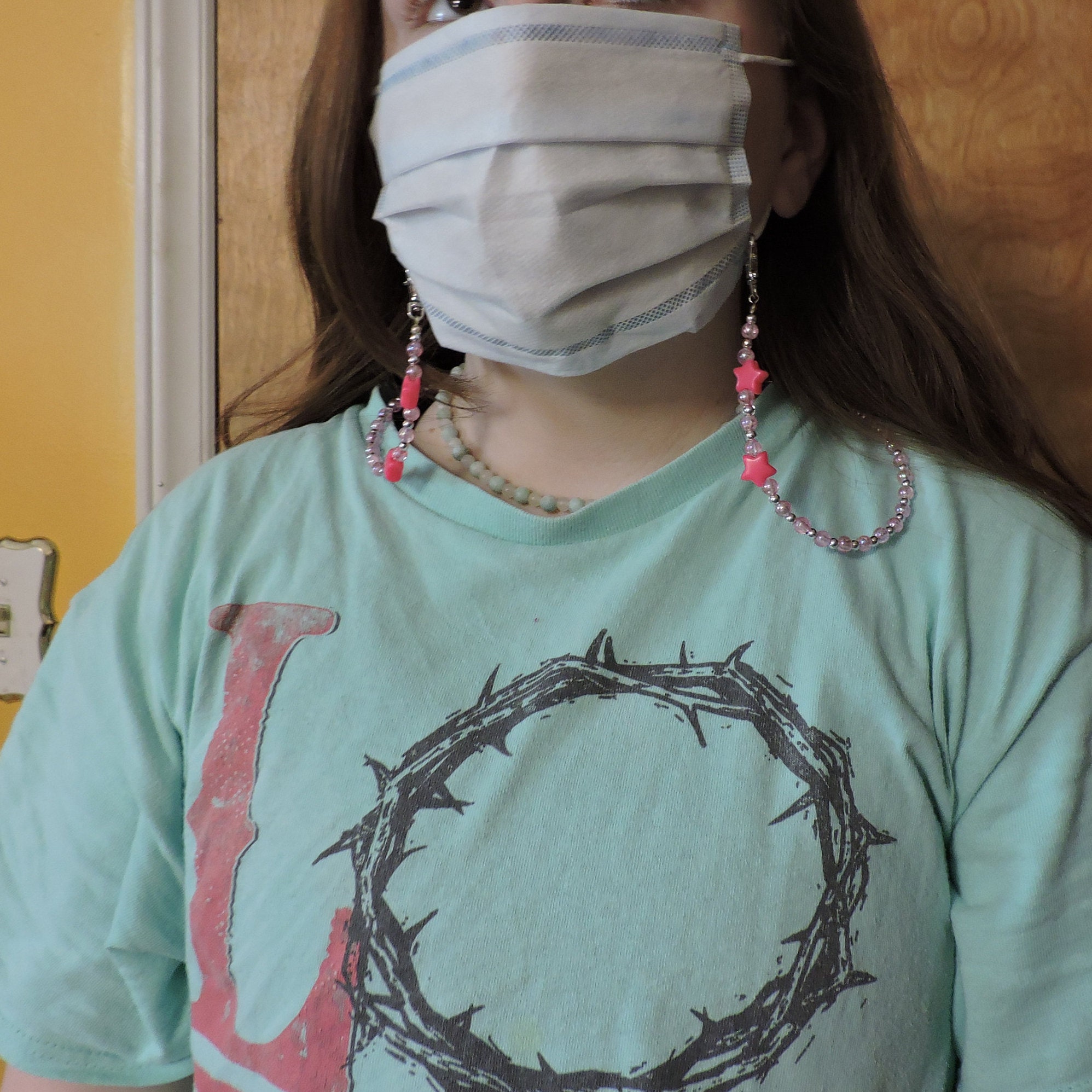 Face Mask Holder/Leash .. Handcrafted Clip and Go ... | Etsy