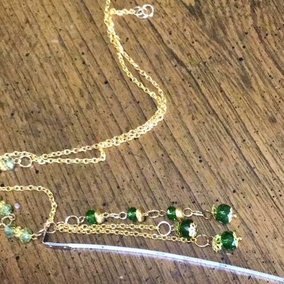 Gold Chain With Crystal Necklace 4 Colors Available - Etsy