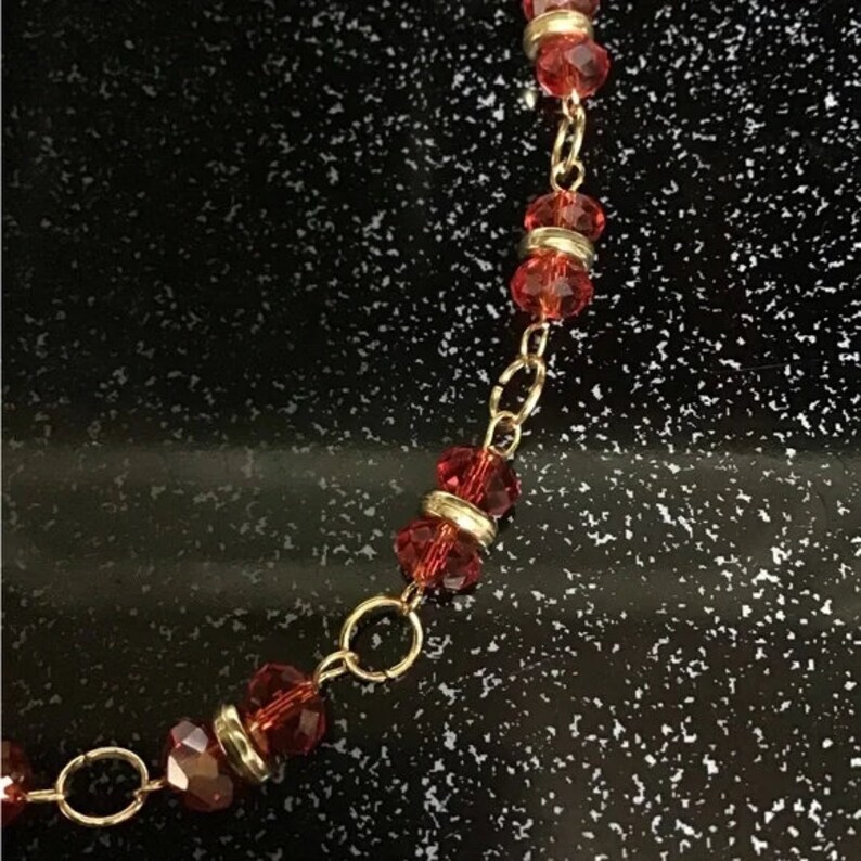 Gold Chain With Crystal Necklace 4 Colors Available - Etsy