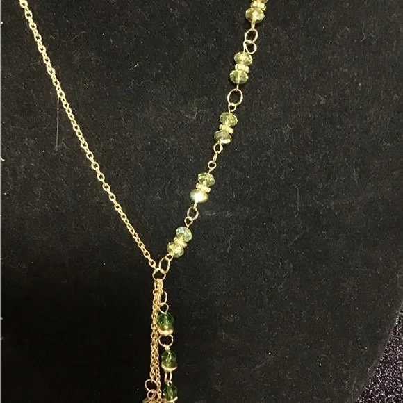 Gold Chain With Crystal Necklace 4 Colors Available - Etsy