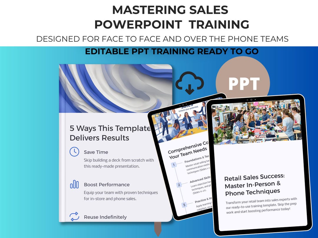 Retail Sales Training Powerpoint Template: Editable Team Workshop ...