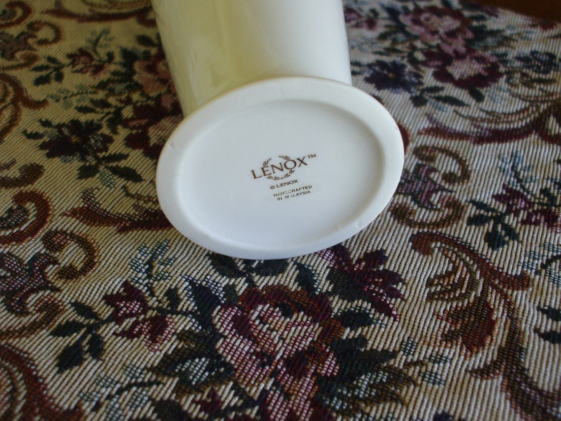 LENOX BUD VASE, Embossed Roses and Gold Trim. - Etsy