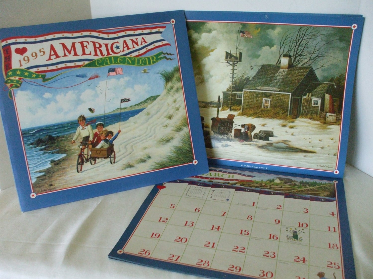 Charles Wysocki 1995 the Americana Calendar and Jacket - Etsy