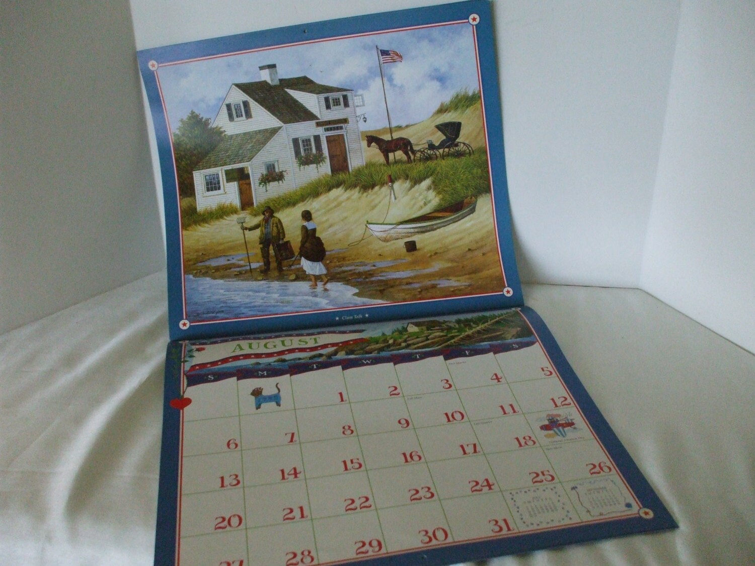 Charles Wysocki, 1995 the Americana Calendar, and Jacket, Vintage, Art ...