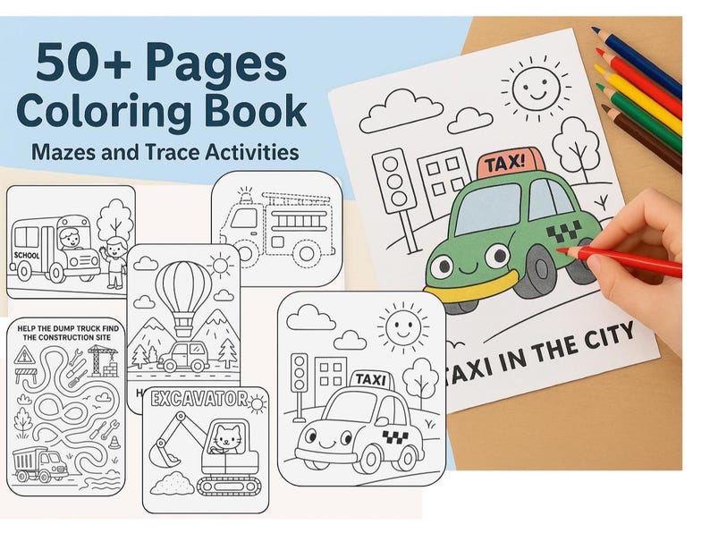 Vehicle Coloring Pages, Transportation Coloring, Printable Coloring ...