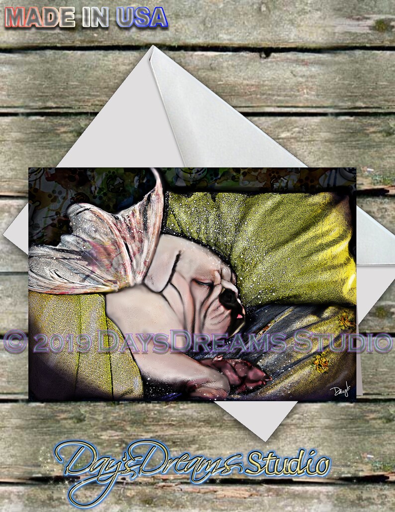 White English Bulldog Memorial Sympathy Tribute Sleeping Angel - Etsy