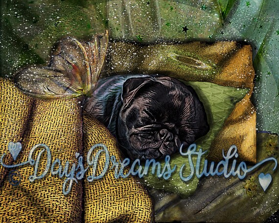 Black Pug Memorial Condolence Sympathy Tribute Commemorate - Etsy