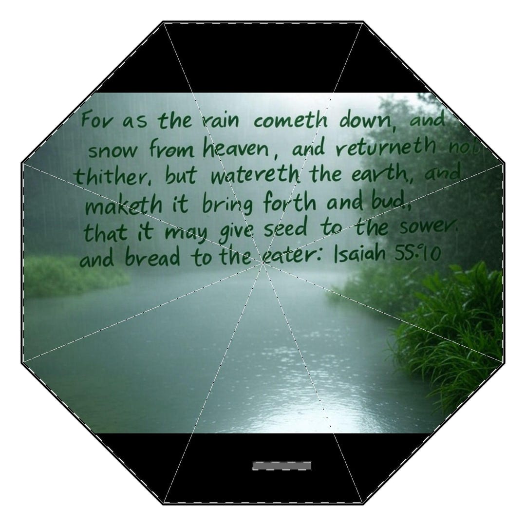 Isaiah 55:10 Christian Foldable Umbrella With Bible Verse, Rainy Day ...