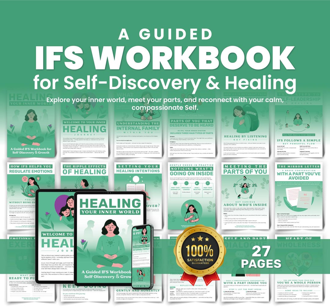 IFS Worksheets, Internal Family Systems Workbook, IFS Cheat Sheet, IFS ...