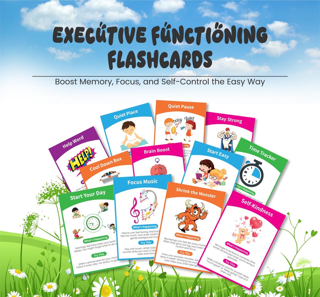 ADHD Coping Skills Flashcards: Executive Functioning SEL Toolkit ...