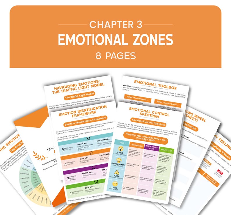 Emotional Regulation, Managing Emotions Workbook Mega Bundle, Therapy ...