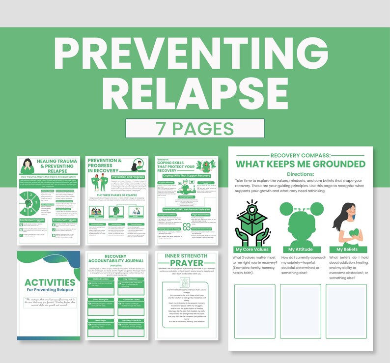Addiction Recovery Worksheets, Sobriety Mega Bundle, Therapy Resources ...
