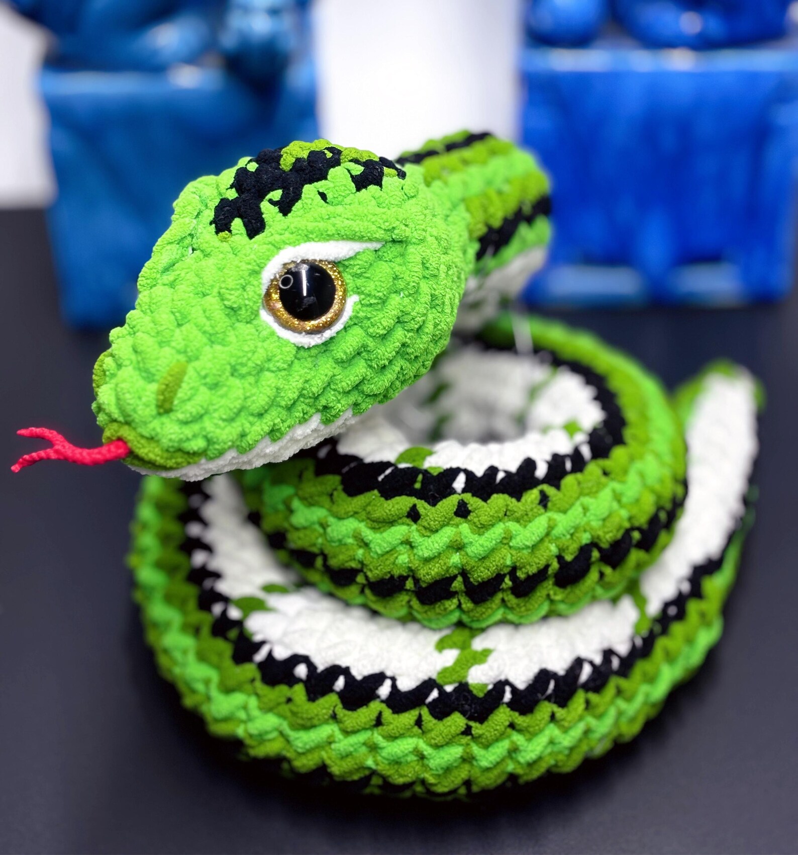 Green Striped Snake Crochet Pattern – PDF Amigurumi Snake Pattern - Etsy