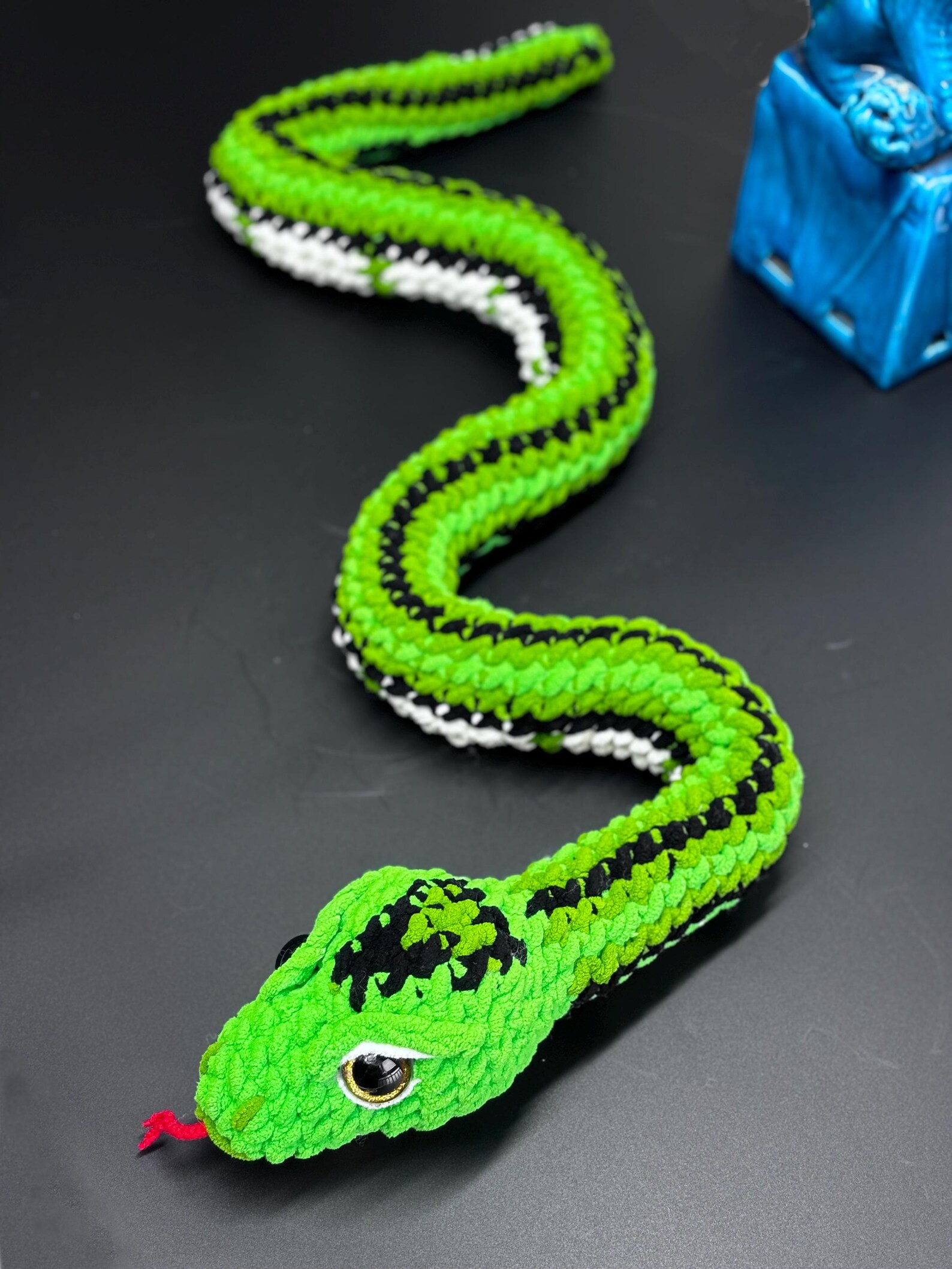 Green Striped Snake Crochet Pattern – PDF Amigurumi Snake Pattern - Etsy